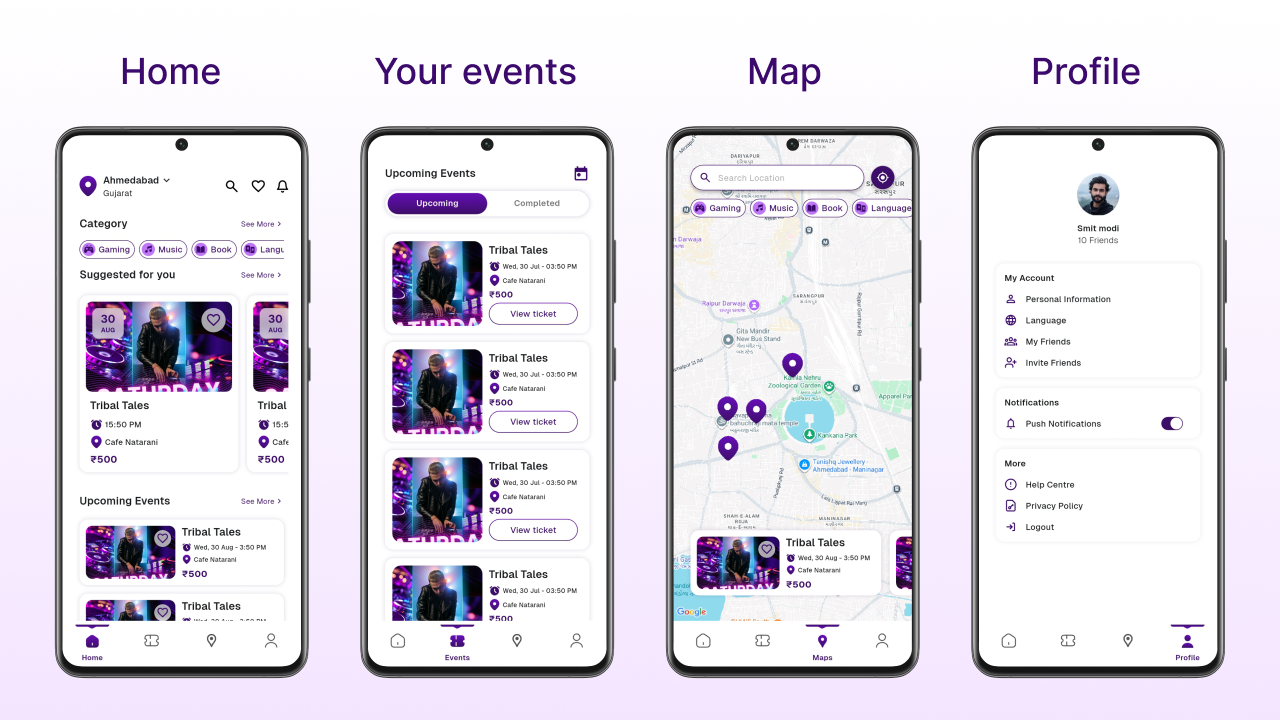Funatick - Events, Ticket Booking, Tracking and Management Flutter App UI Kit by StyloxDesign